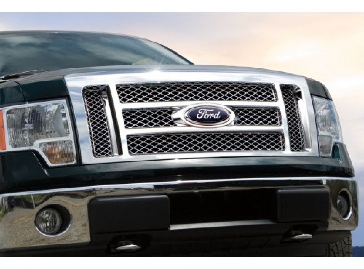 Genuine Ford Grille Insert - Lariat - Chrome Mesh - AL3Z-8200-B ...